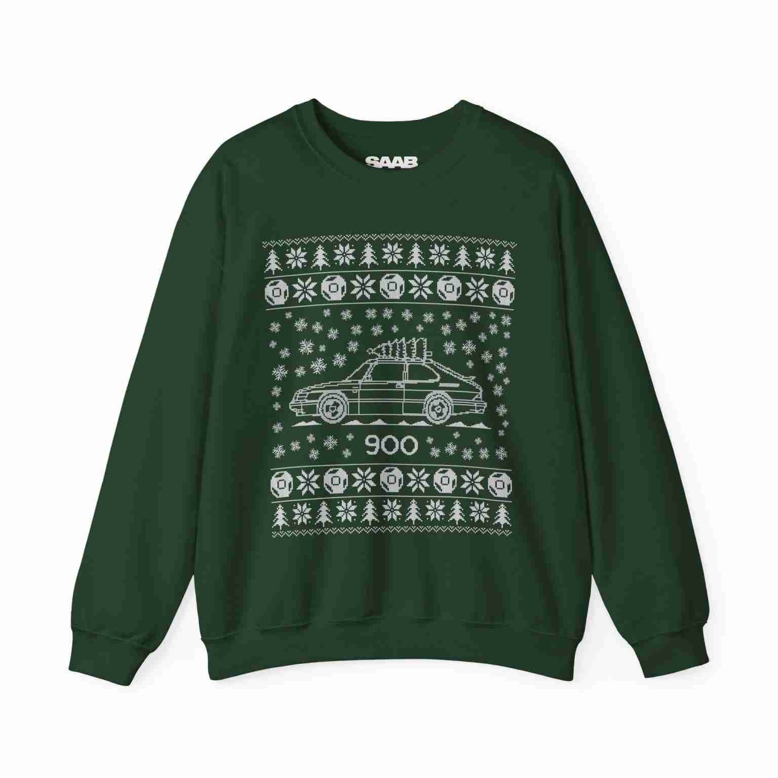 The Classic 900 Hatchback Holiday Sweater | The Turbo Sleigh - Saab Trolls